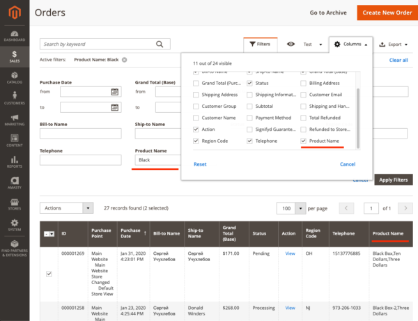 How To Add Column With Filter To Magento 2 Orders Grid Mageworx Blog