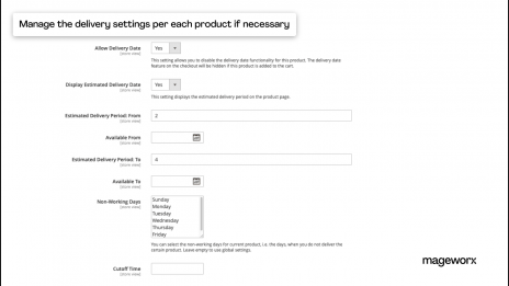 Magento 2 Delivery Date Extension | Estimated Shipment Date - Mageworx