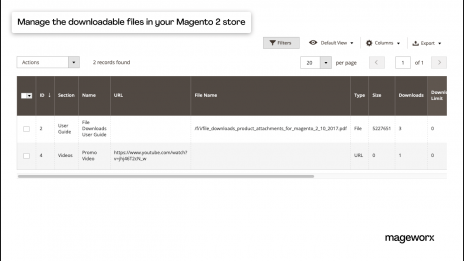 Magento 2 Product Attachments | Magento File Upload/Download Extension - Mageworx