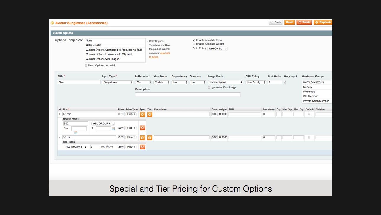 Magento Product Options & Magento Custom Option Extension - Mageworx