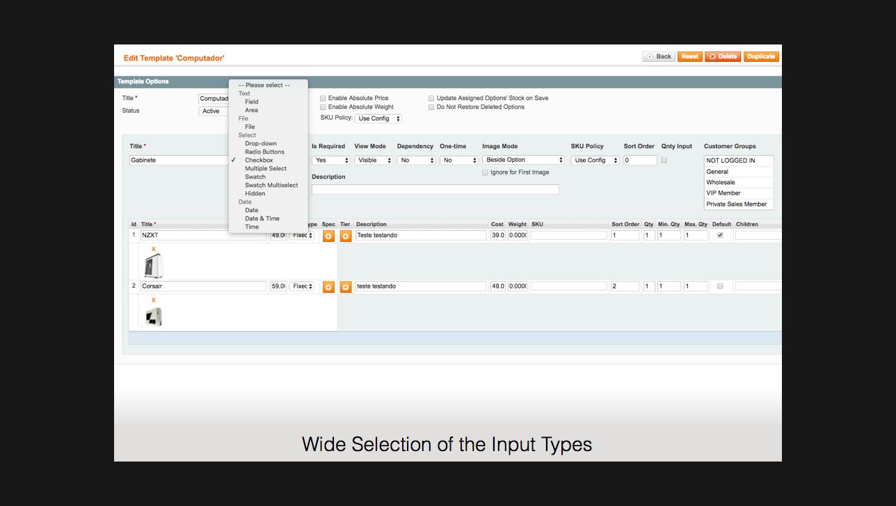 Magento Product Options And Magento Custom Option Extension Mageworx