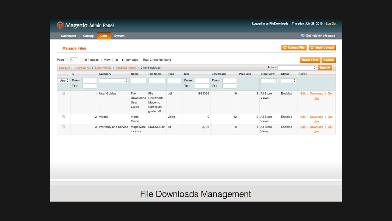 Magento File Upload / Download | Magento Product Attachments extension - Mageworx